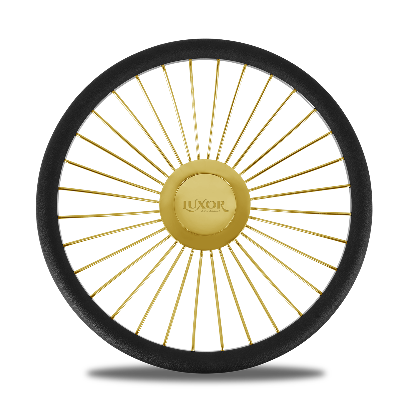 32 Spokes Steering Wheel Gold with logo Luxor Wire Wheels