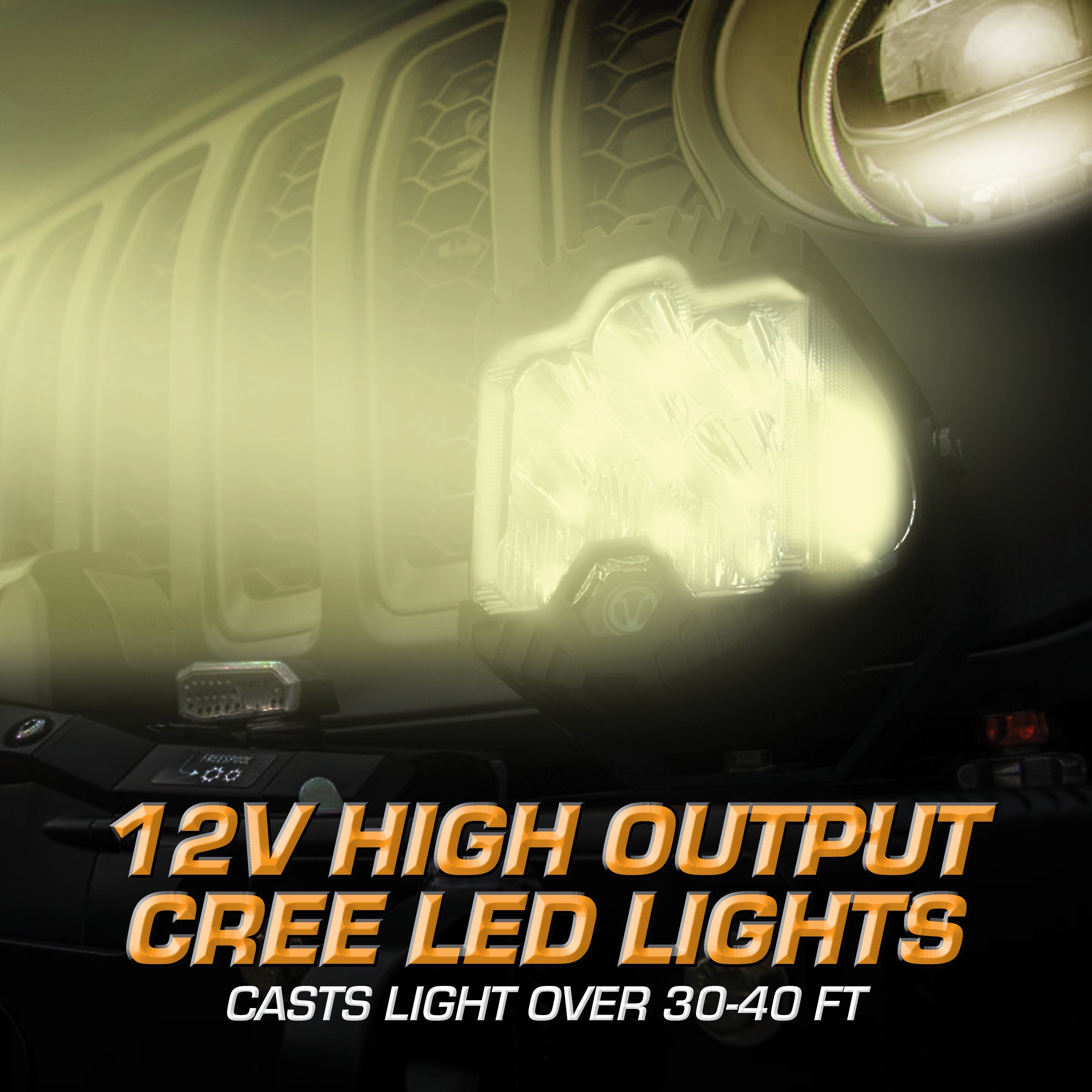 [SALE] OPTIC NINE LED HEADLIGHT YELLOW