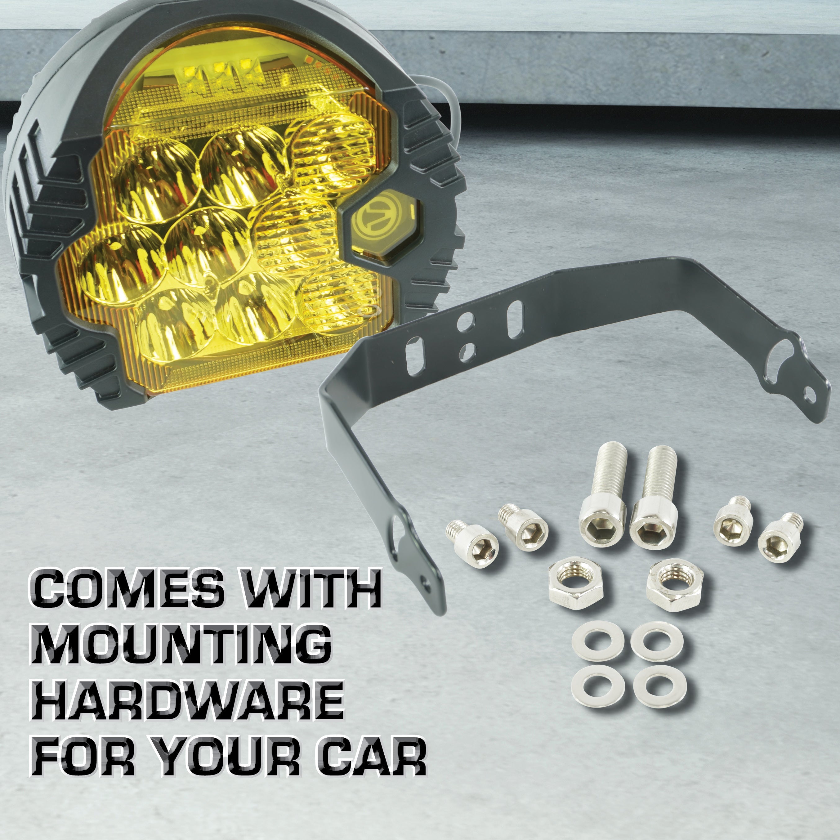 [SALE] OPTIC NINE LED HEADLIGHT YELLOW