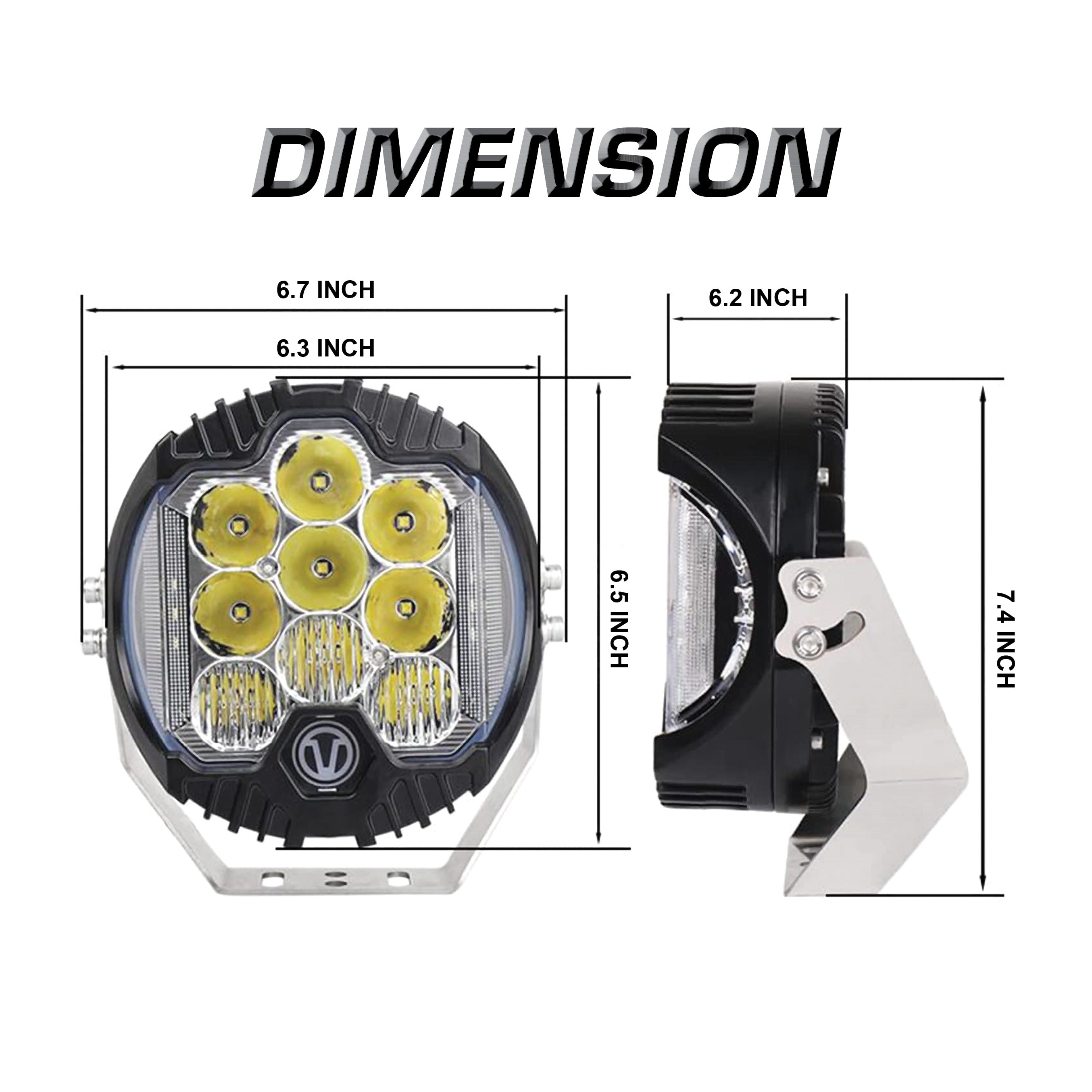[SALE] OPTIC NINE LED HEADLIGHT YELLOW