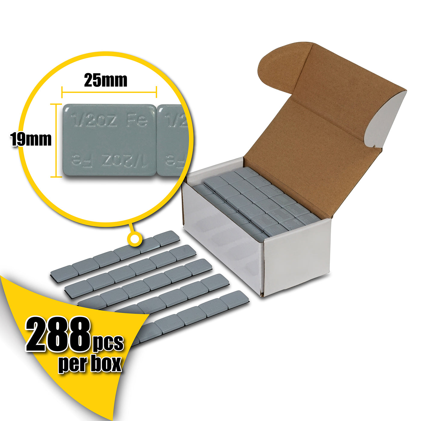 PROLINE Wheel Weights Silver 1/2oz 0.50oz 288pcs