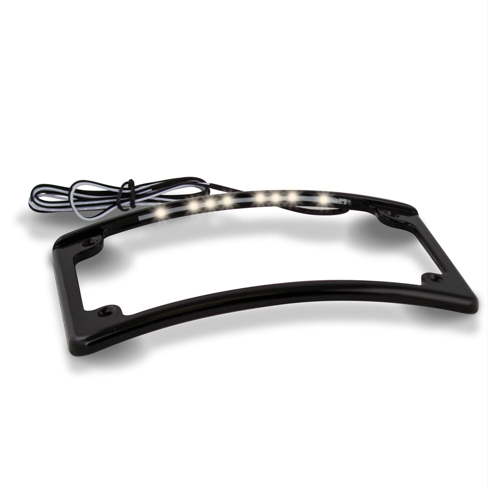 BILLET CURVED RADIUS LED LICENSE PLATE